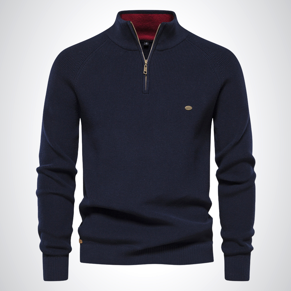 Ethan | Casual Cotton Half-Zip Pullover – Mello Luni